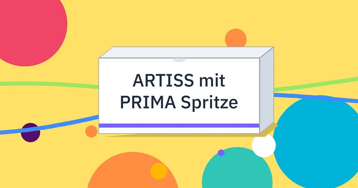Symbolbild: Packung mit der Aufschrift ARTISS mit PRIMA Spritze (PZN 16794491) – Verfügbarkeit und Bezug in Apotheken in Frankfurt am Main