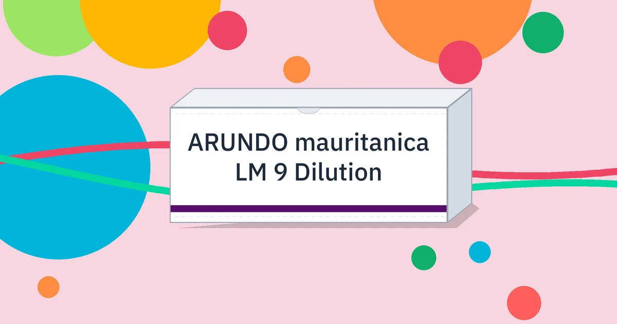 Symbolbild: Packung mit der Aufschrift ARUNDO mauritanica LM 9 Dilution (PZN 12781095) – Verfügbarkeit und Bezug in Apotheken in Frankfurt am Main