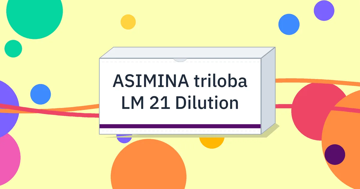 Symbolbild: Packung mit der Aufschrift ASIMINA triloba LM 21 Dilution (PZN 13402160) – Verfügbarkeit und Bezug in Apotheken in Frankfurt am Main