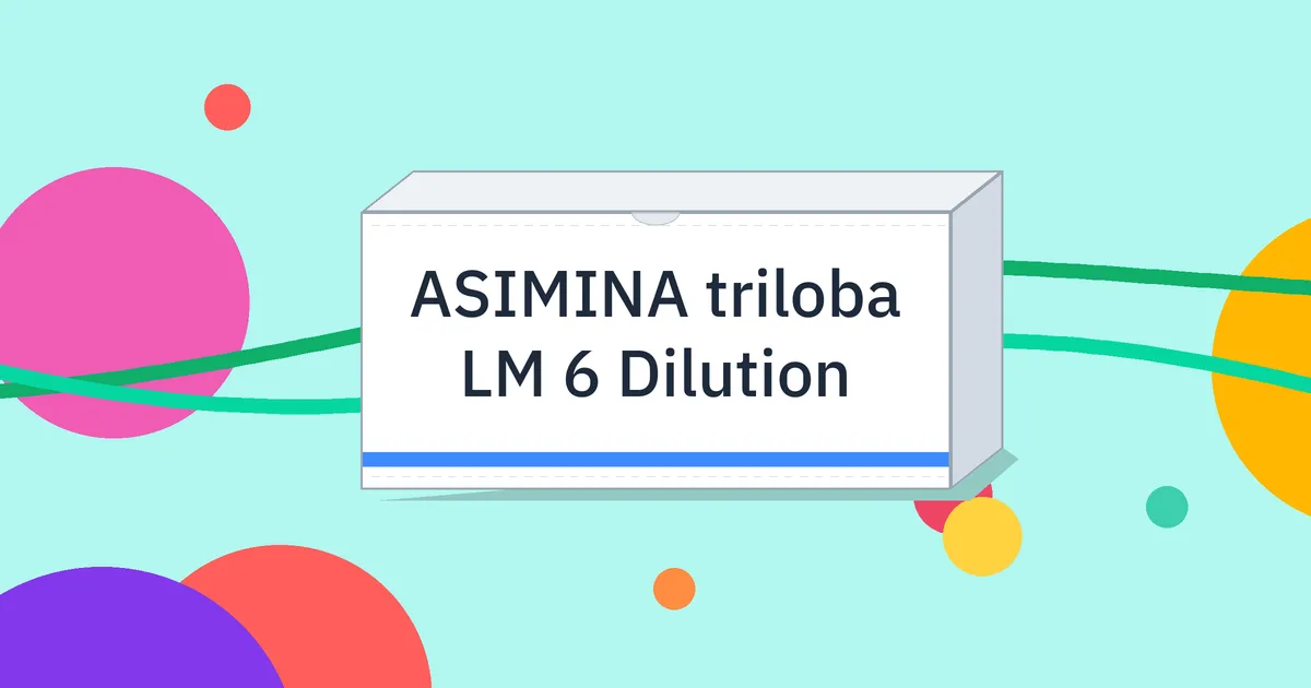 Symbolbild: Packung mit der Aufschrift ASIMINA triloba LM 6 Dilution (PZN 13401806) – Verfügbarkeit und Bezug in Apotheken in Frankfurt am Main