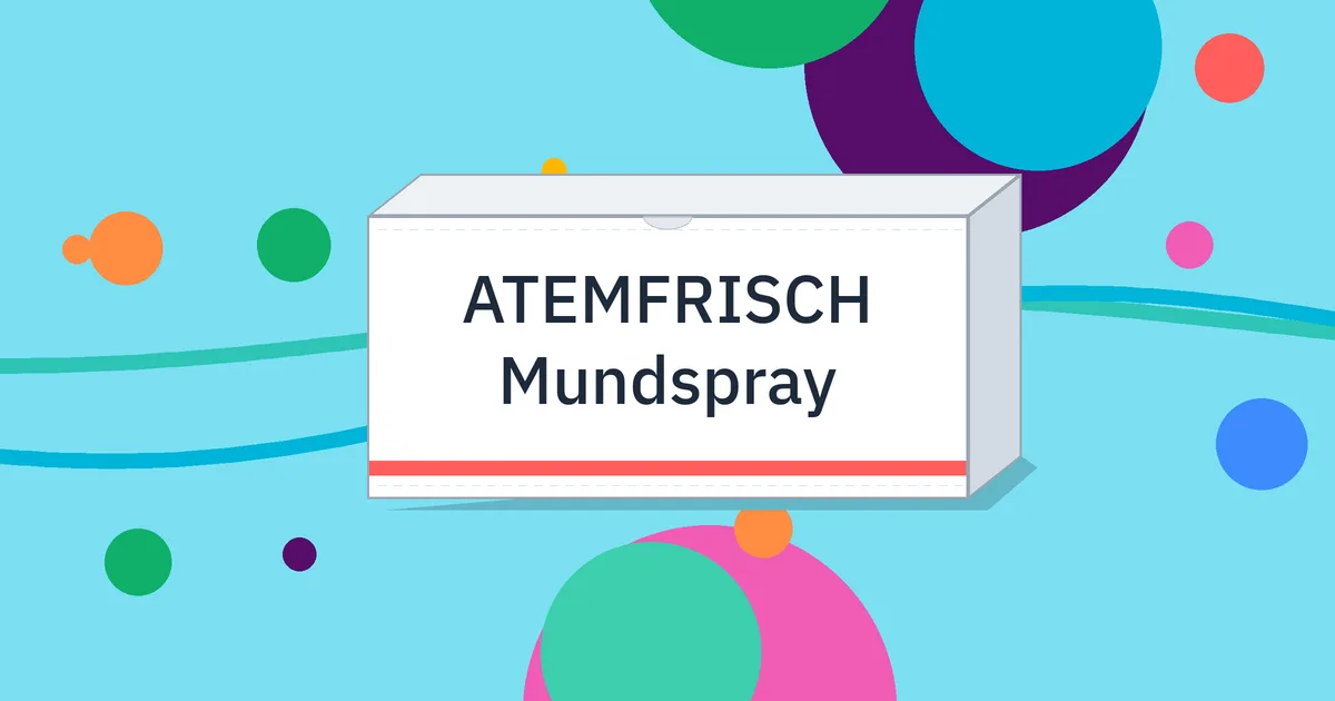 Symbolbild: Packung mit der Aufschrift ATEMFRISCH Mundspray (PZN 15875359) – Verfügbarkeit und Bezug in Apotheken in Frankfurt am Main