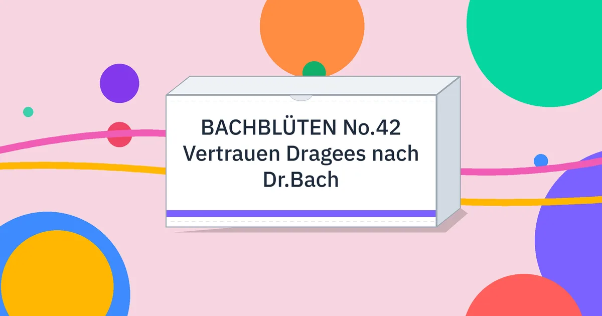 Symbolbild: Packung mit der Aufschrift BACHBLÜTEN No.42 Vertrauen Dragees nach Dr.Bach (PZN 10519890) – Verfügbarkeit und Bezug in Apotheken in Frankfurt am Main