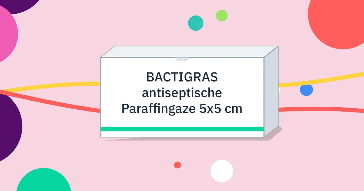 Symbolbild: Packung mit der Aufschrift BACTIGRAS antiseptische Paraffingaze 5x5 cm (PZN 15403755) – Verfügbarkeit und Bezug in Apotheken in Frankfurt am Main