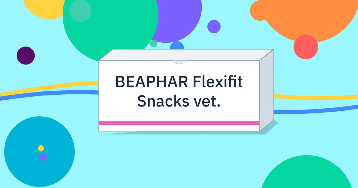 Symbolbild: Packung mit der Aufschrift BEAPHAR Flexifit Snacks vet. (PZN 19765550) – Verfügbarkeit und Bezug in Apotheken in Frankfurt am Main
