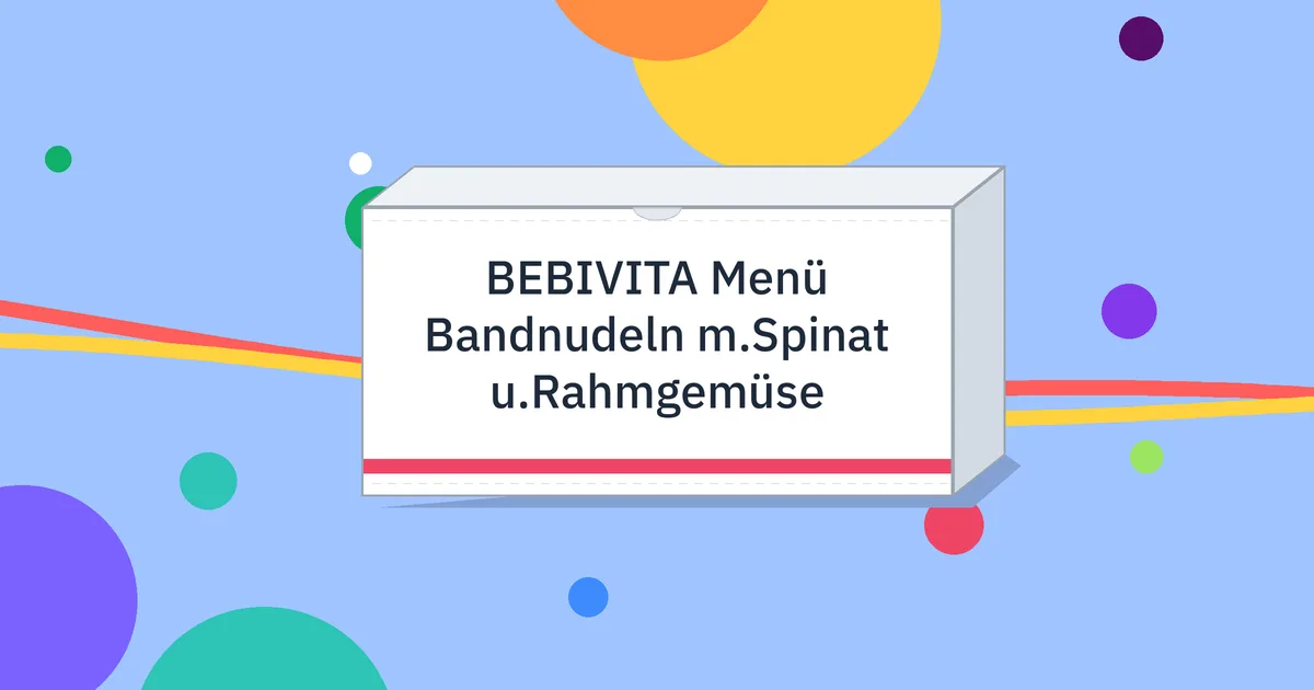 Symbolbild: Packung mit der Aufschrift BEBIVITA Menü Bandnudeln m.Spinat u.Rahmgemüse (PZN 16936181) – Verfügbarkeit und Bezug in Apotheken in Frankfurt am Main