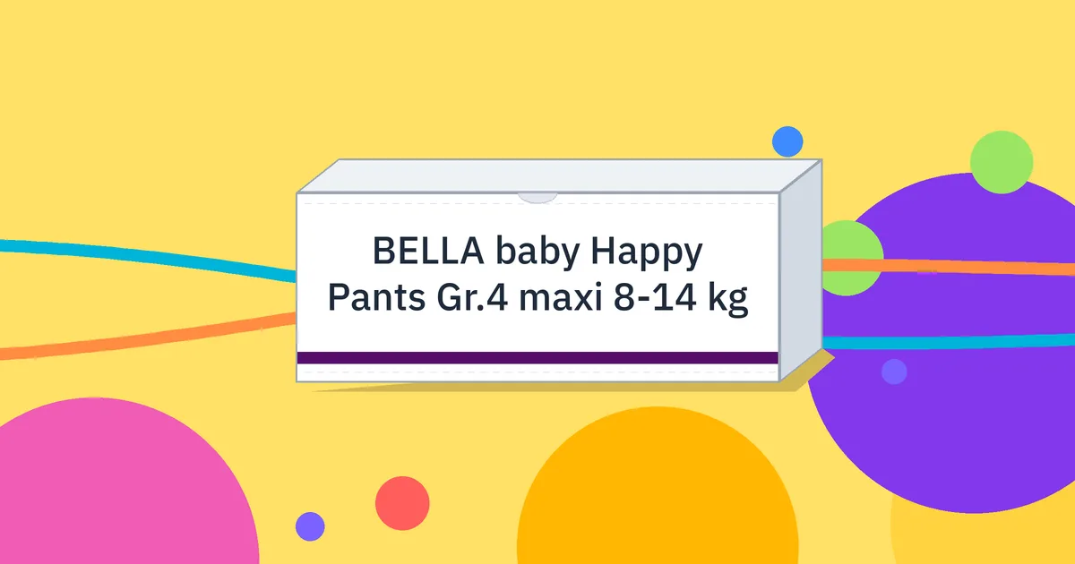 Symbolbild: Packung mit der Aufschrift BELLA baby Happy Pants Gr.4 maxi 8-14 kg (PZN 16038826) – Verfügbarkeit und Bezug in Apotheken in Frankfurt am Main