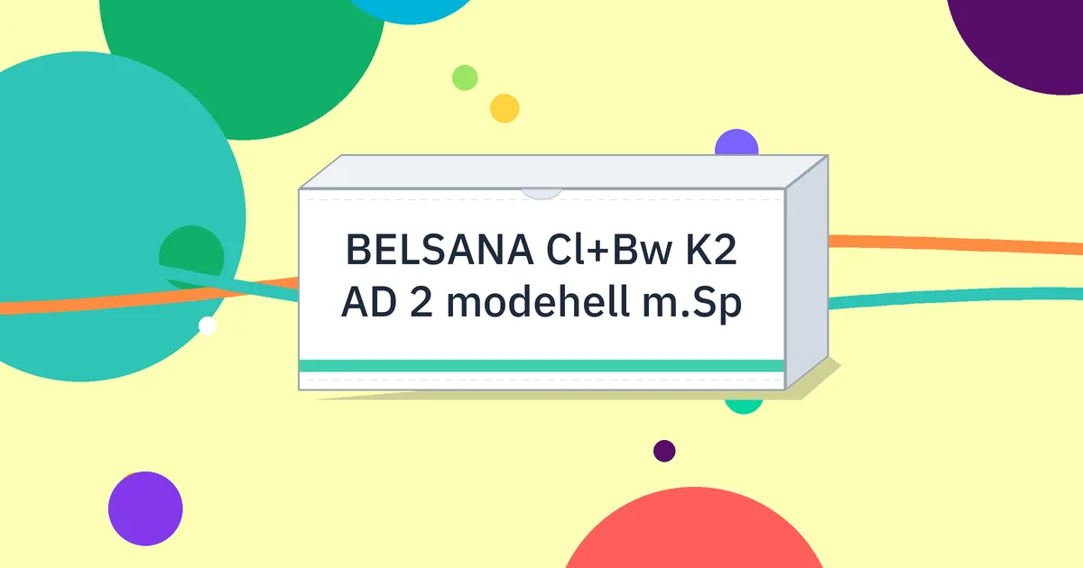 Symbolbild: Packung mit der Aufschrift BELSANA Cl+Bw K2 AD 2 modehell m.Sp (PZN 12240896) – Verfügbarkeit und Bezug in Apotheken in Frankfurt am Main