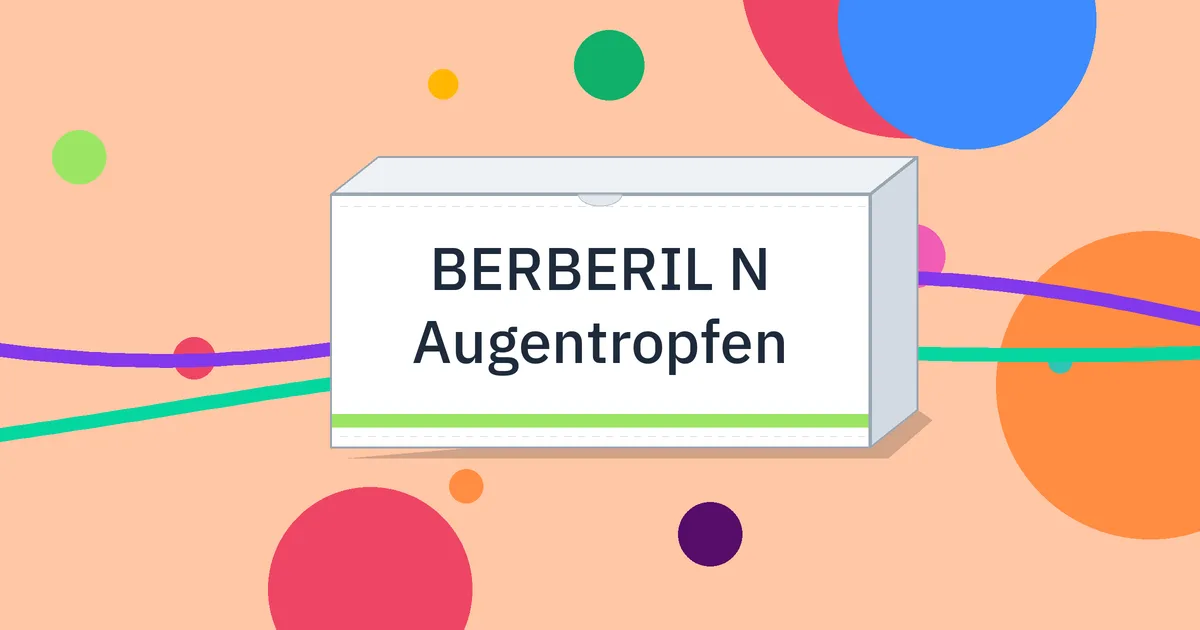 Symbolbild: Packung mit der Aufschrift BERBERIL N Augentropfen (PZN 04939642) – Verfügbarkeit und Bezug in Apotheken in Frankfurt am Main
