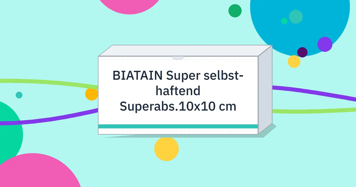 Symbolbild: Packung mit der Aufschrift BIATAIN Super selbst-haftend Superabs.10x10 cm (PZN 10122773) – Verfügbarkeit und Bezug in Apotheken in Frankfurt am Main