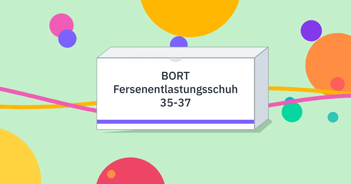 Symbolbild: Packung mit der Aufschrift BORT Fersenentlastungsschuh 35-37 (PZN 04738398) – Verfügbarkeit und Bezug in Apotheken in Frankfurt am Main