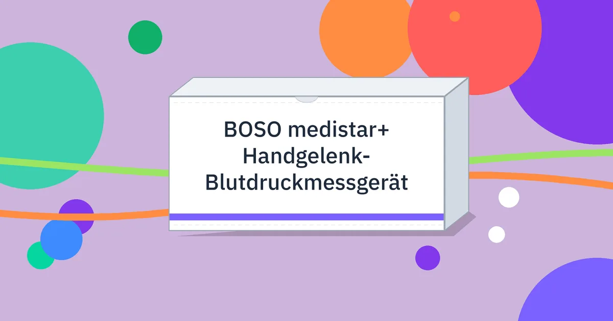Symbolbild: Packung mit der Aufschrift BOSO medistar+ Handgelenk-Blutdruckmessgerät (PZN 10189240) – Verfügbarkeit und Bezug in Apotheken in Frankfurt am Main