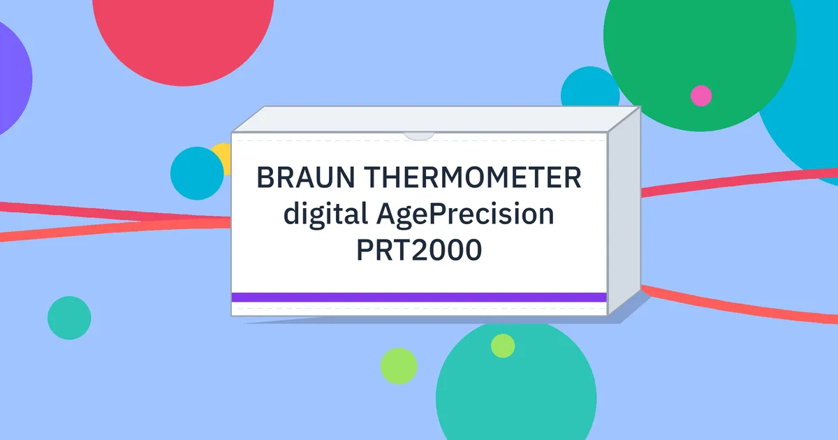 Symbolbild: Packung mit der Aufschrift BRAUN THERMOMETER digital AgePrecision PRT2000 (PZN 10171033) – Verfügbarkeit und Bezug in Apotheken in Frankfurt am Main