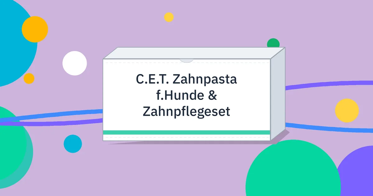 Symbolbild: Packung mit der Aufschrift C.E.T. Zahnpasta f.Hunde & Zahnpflegeset (PZN 16608896) – Verfügbarkeit und Bezug in Apotheken in Frankfurt am Main