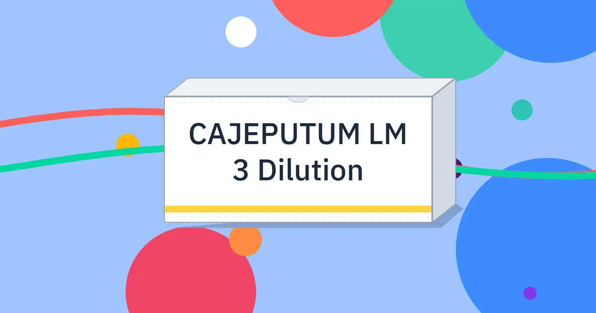 Symbolbild: Packung mit der Aufschrift CAJEPUTUM LM 3 Dilution (PZN 12799445) – Verfügbarkeit und Bezug in Apotheken in Frankfurt am Main