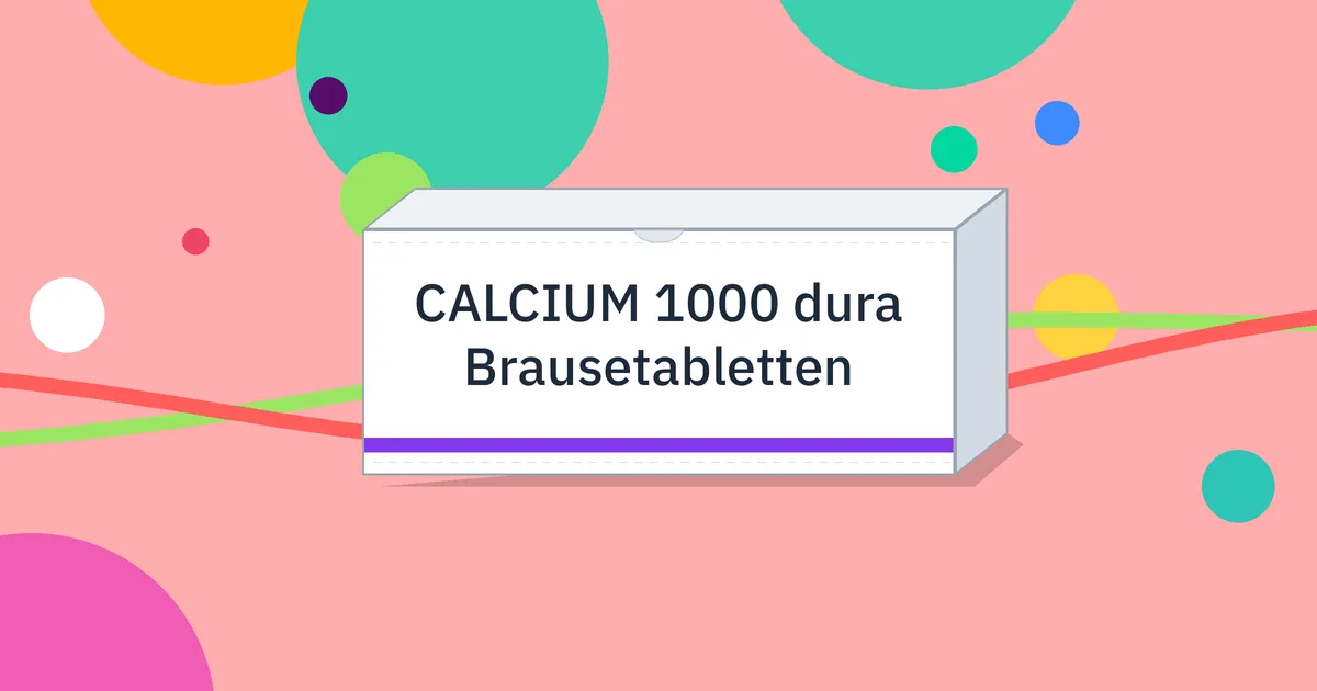 Symbolbild: Packung mit der Aufschrift CALCIUM 1000 dura Brausetabletten (PZN 07730291) – Verfügbarkeit und Bezug in Apotheken in Frankfurt am Main