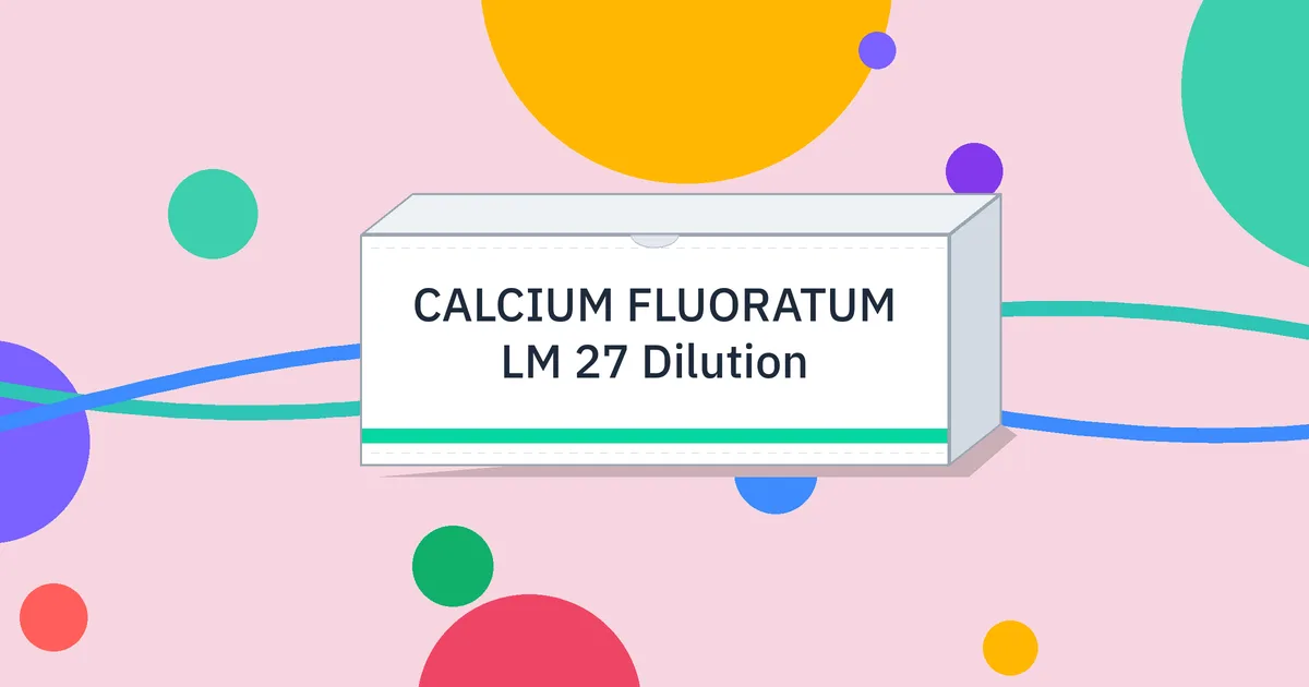 Symbolbild: Packung mit der Aufschrift CALCIUM FLUORATUM LM 27 Dilution (PZN 12804525) – Verfügbarkeit und Bezug in Apotheken in Frankfurt am Main