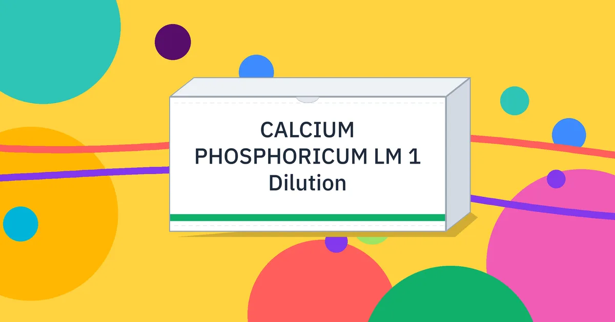 Symbolbild: Packung mit der Aufschrift CALCIUM PHOSPHORICUM LM 1 Dilution (PZN 12805128) – Verfügbarkeit und Bezug in Apotheken in Frankfurt am Main