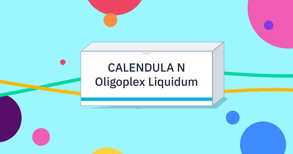 Symbolbild: Packung mit der Aufschrift CALENDULA N Oligoplex Liquidum (PZN 04451969) – Verfügbarkeit und Bezug in Apotheken in Frankfurt am Main