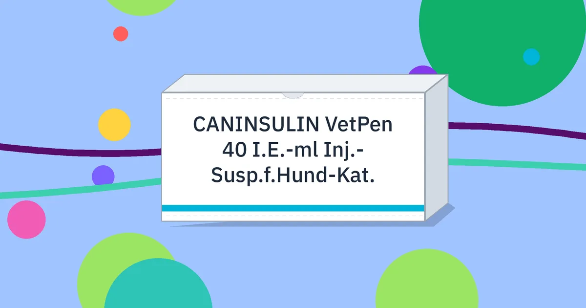Symbolbild: Packung mit der Aufschrift CANINSULIN VetPen 40 I.E.-ml Inj.-Susp.f.Hund-Kat. (PZN 09706090) – Verfügbarkeit und Bezug in Apotheken in Frankfurt am Main