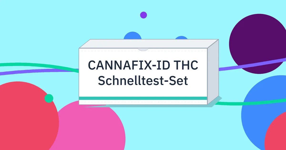 Symbolbild: Packung mit der Aufschrift CANNAFIX-ID THC Schnelltest-Set (PZN 17306200) – Verfügbarkeit und Bezug in Apotheken in Frankfurt am Main