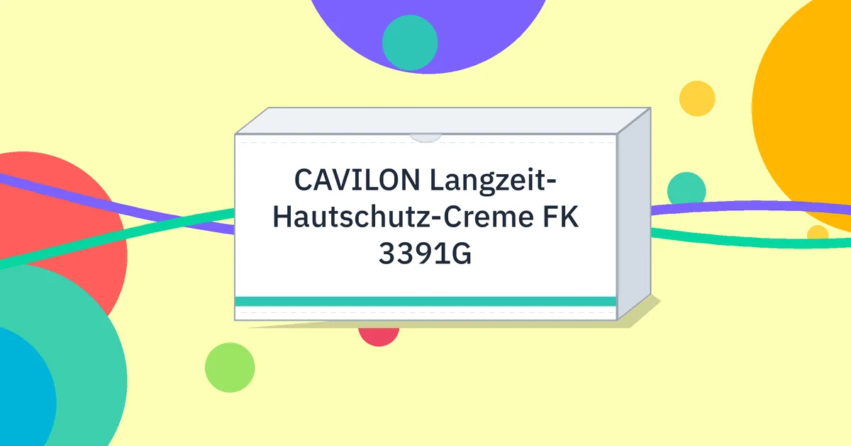 Symbolbild: Packung mit der Aufschrift CAVILON Langzeit-Hautschutz-Creme FK 3391G (PZN 11033505) – Verfügbarkeit und Bezug in Apotheken in Frankfurt am Main