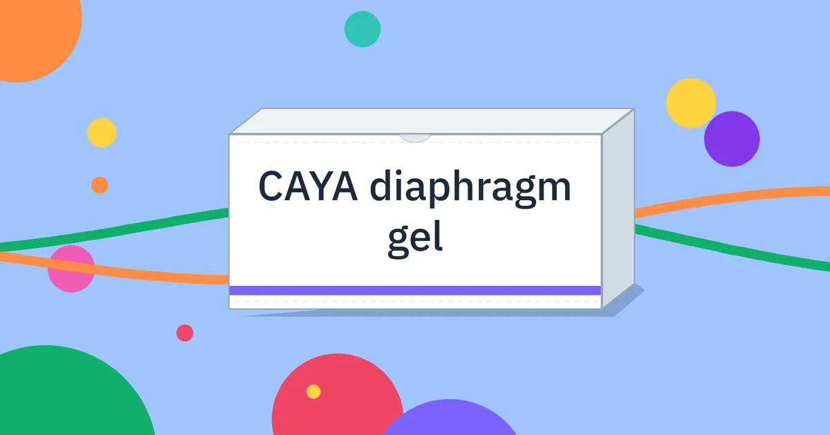 Symbolbild: Packung mit der Aufschrift CAYA diaphragm gel (PZN 02950119) – Verfügbarkeit und Bezug in Apotheken in Frankfurt am Main