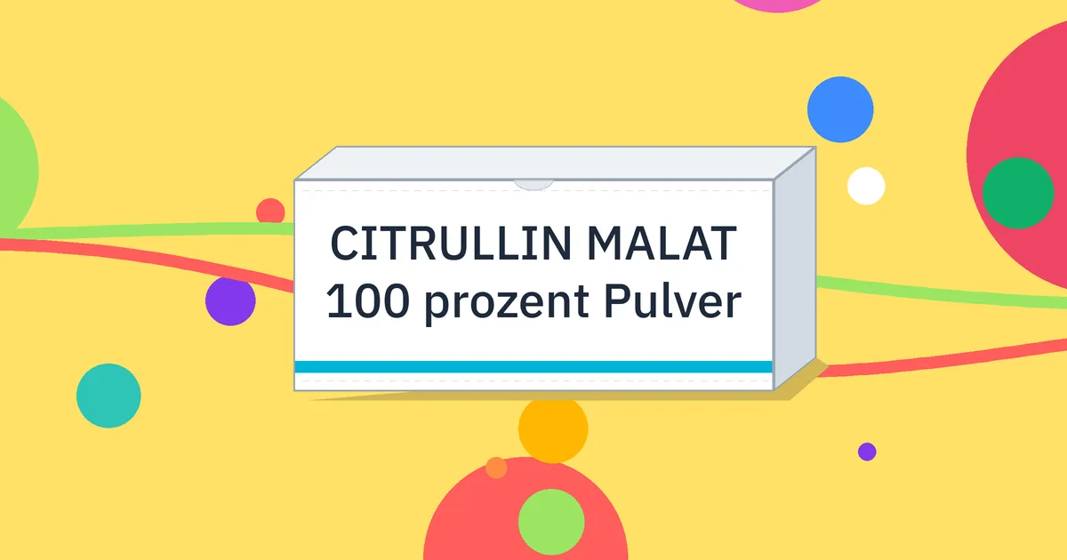 Symbolbild: Packung mit der Aufschrift CITRULLIN MALAT 100 prozent Pulver (PZN 13785942) – Verfügbarkeit und Bezug in Apotheken in Frankfurt am Main