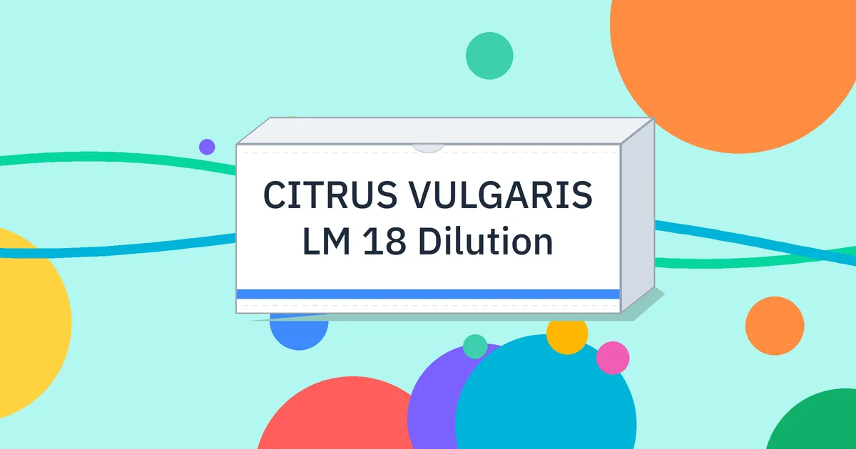 Symbolbild: Packung mit der Aufschrift CITRUS VULGARIS LM 18 Dilution (PZN 12821825) – Verfügbarkeit und Bezug in Apotheken in Frankfurt am Main