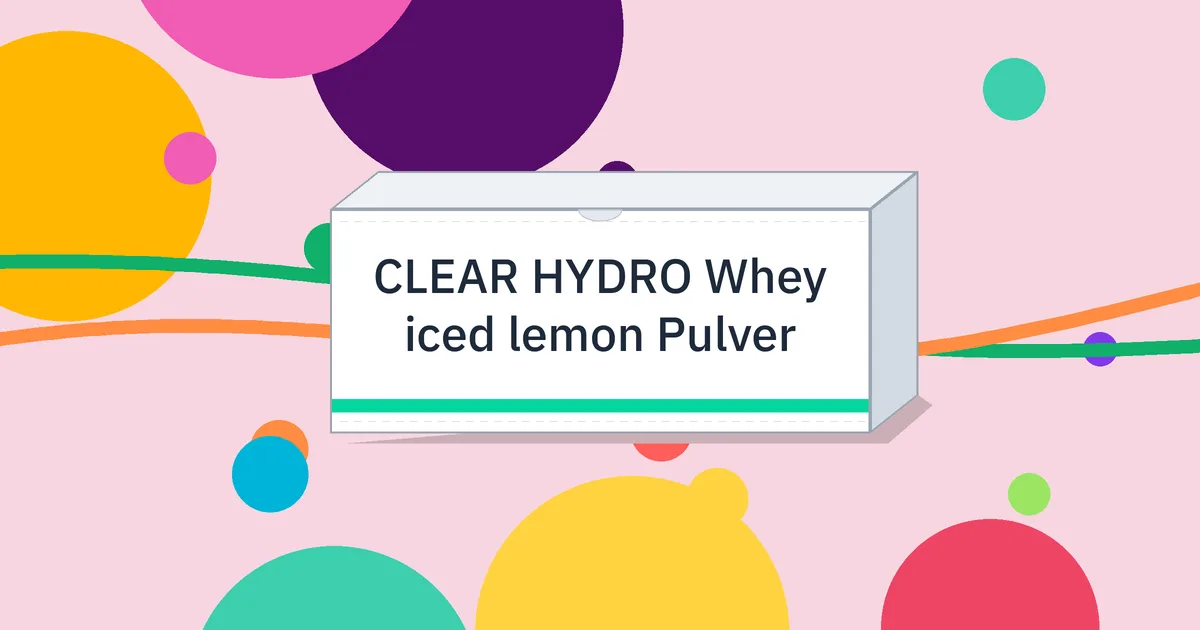Symbolbild: Packung mit der Aufschrift CLEAR HYDRO Whey iced lemon Pulver (PZN 18817345) – Verfügbarkeit und Bezug in Apotheken in Frankfurt am Main