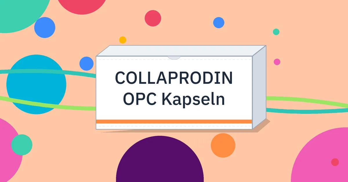 Symbolbild: Packung mit der Aufschrift COLLAPRODIN OPC Kapseln (PZN 02222609) – Verfügbarkeit und Bezug in Apotheken in Frankfurt am Main