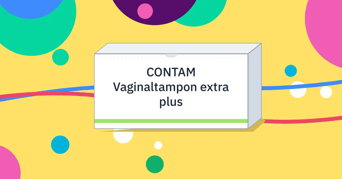 Symbolbild: Packung mit der Aufschrift CONTAM Vaginaltampon extra plus (PZN 02518646) – Verfügbarkeit und Bezug in Apotheken in Frankfurt am Main