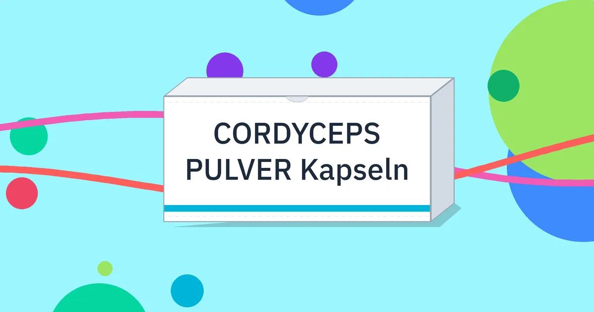 Symbolbild: Packung mit der Aufschrift CORDYCEPS PULVER Kapseln (PZN 01325023) – Verfügbarkeit und Bezug in Apotheken in Frankfurt am Main