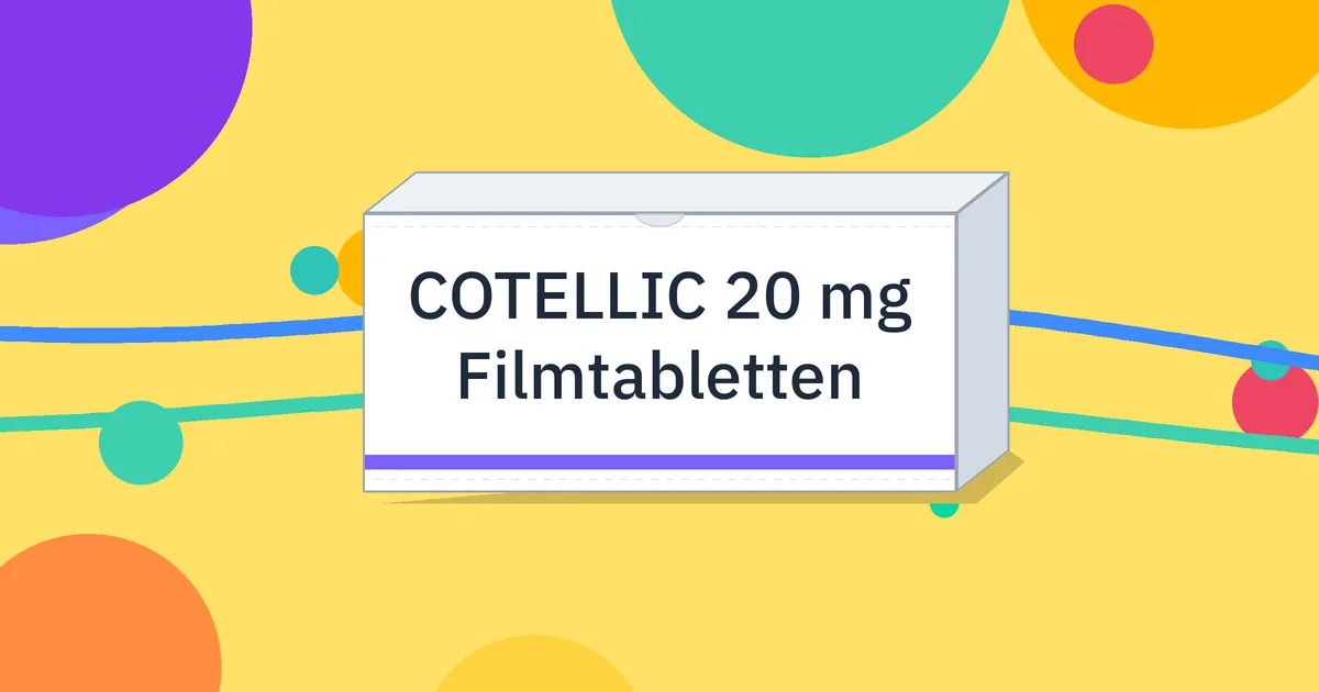 Symbolbild: Packung mit der Aufschrift COTELLIC 20 mg Filmtabletten (PZN 19181116) – Verfügbarkeit und Bezug in Apotheken in Frankfurt am Main