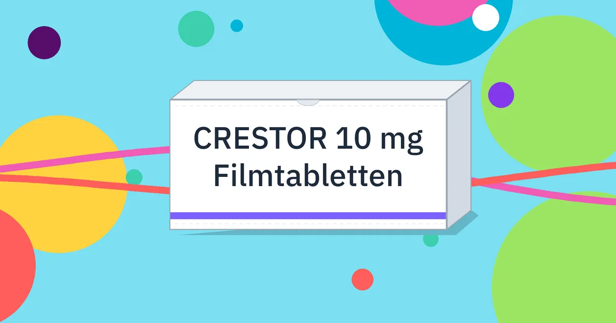Symbolbild: Packung mit der Aufschrift CRESTOR 10 mg Filmtabletten (PZN 19196448) – Verfügbarkeit und Bezug in Apotheken in Frankfurt am Main
