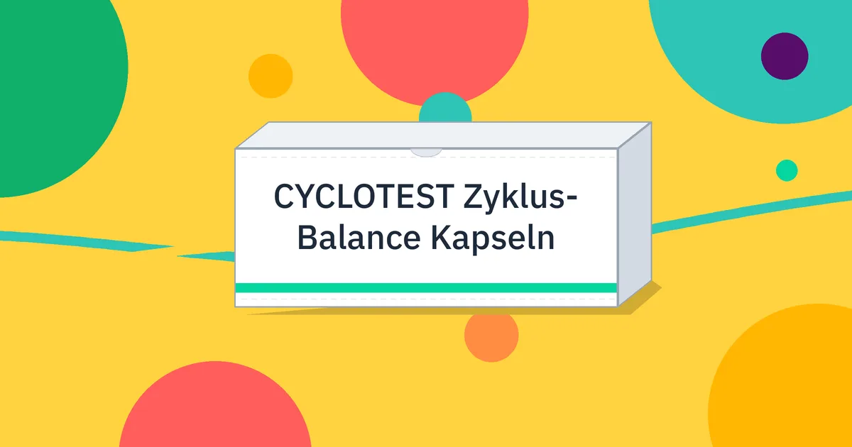 Symbolbild: Packung mit der Aufschrift CYCLOTEST Zyklus-Balance Kapseln (PZN 10542357) – Verfügbarkeit und Bezug in Apotheken in Frankfurt am Main