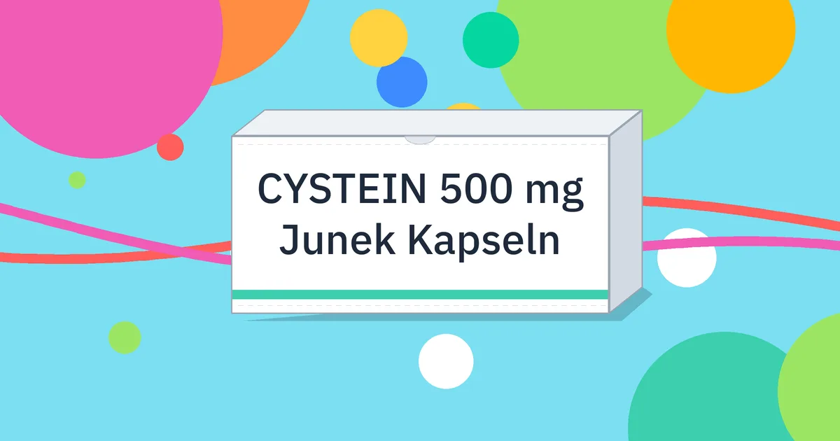 Symbolbild: Packung mit der Aufschrift CYSTEIN 500 mg Junek Kapseln (PZN 00132865) – Verfügbarkeit und Bezug in Apotheken in Frankfurt am Main