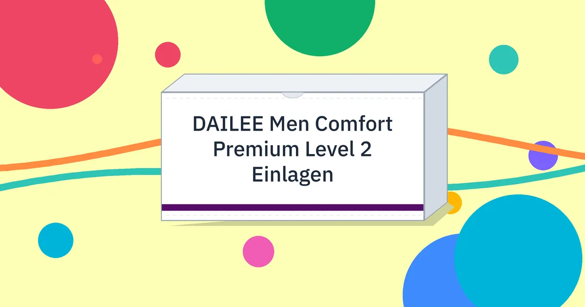 Symbolbild: Packung mit der Aufschrift DAILEE Men Comfort Premium Level 2 Einlagen (PZN 16943005) – Verfügbarkeit und Bezug in Apotheken in Frankfurt am Main