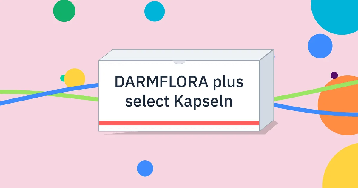 Symbolbild: Packung mit der Aufschrift DARMFLORA plus select Kapseln (PZN 06798312) – Verfügbarkeit und Bezug in Apotheken in Frankfurt am Main