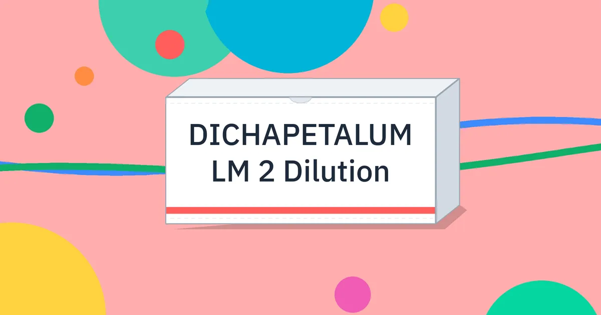 Symbolbild: Packung mit der Aufschrift DICHAPETALUM LM 2 Dilution (PZN 13464132) – Verfügbarkeit und Bezug in Apotheken in Frankfurt am Main