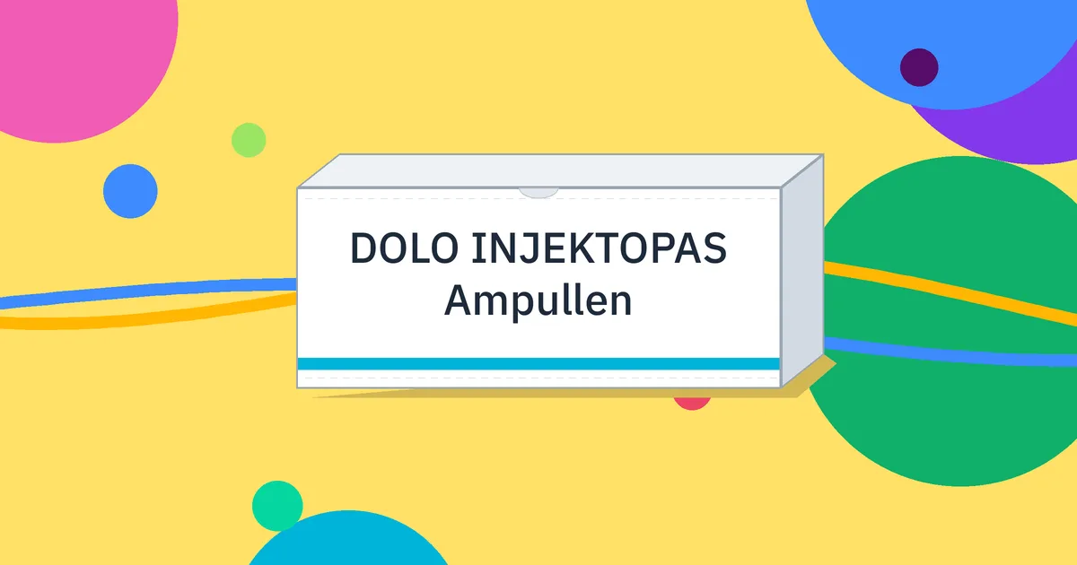 Symbolbild: Packung mit der Aufschrift DOLO INJEKTOPAS Ampullen (PZN 10267891) – Verfügbarkeit und Bezug in Apotheken in Frankfurt am Main