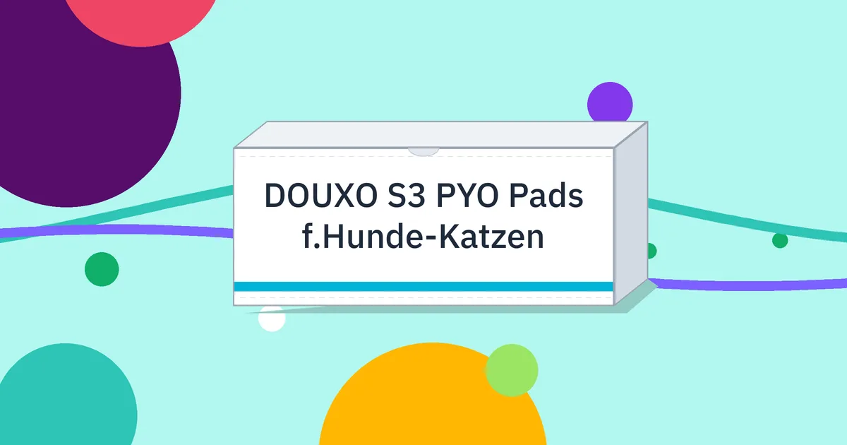 Symbolbild: Packung mit der Aufschrift DOUXO S3 PYO Pads f.Hunde-Katzen (PZN 17826313) – Verfügbarkeit und Bezug in Apotheken in Frankfurt am Main