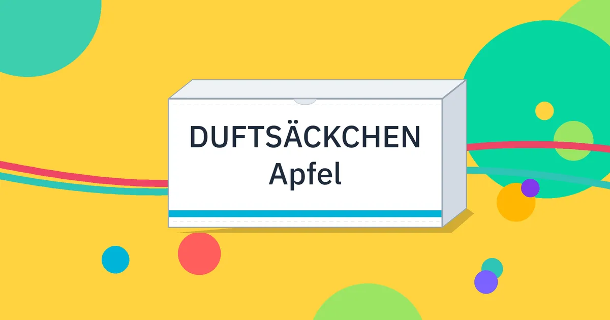 Symbolbild: Packung mit der Aufschrift DUFTSÄCKCHEN Apfel (PZN 10069079) – Verfügbarkeit und Bezug in Apotheken in Frankfurt am Main