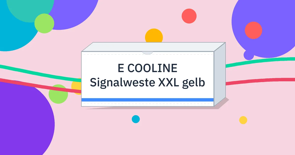 Symbolbild: Packung mit der Aufschrift E COOLINE Signalweste XXL gelb (PZN 06468282) – Verfügbarkeit und Bezug in Apotheken in Frankfurt am Main