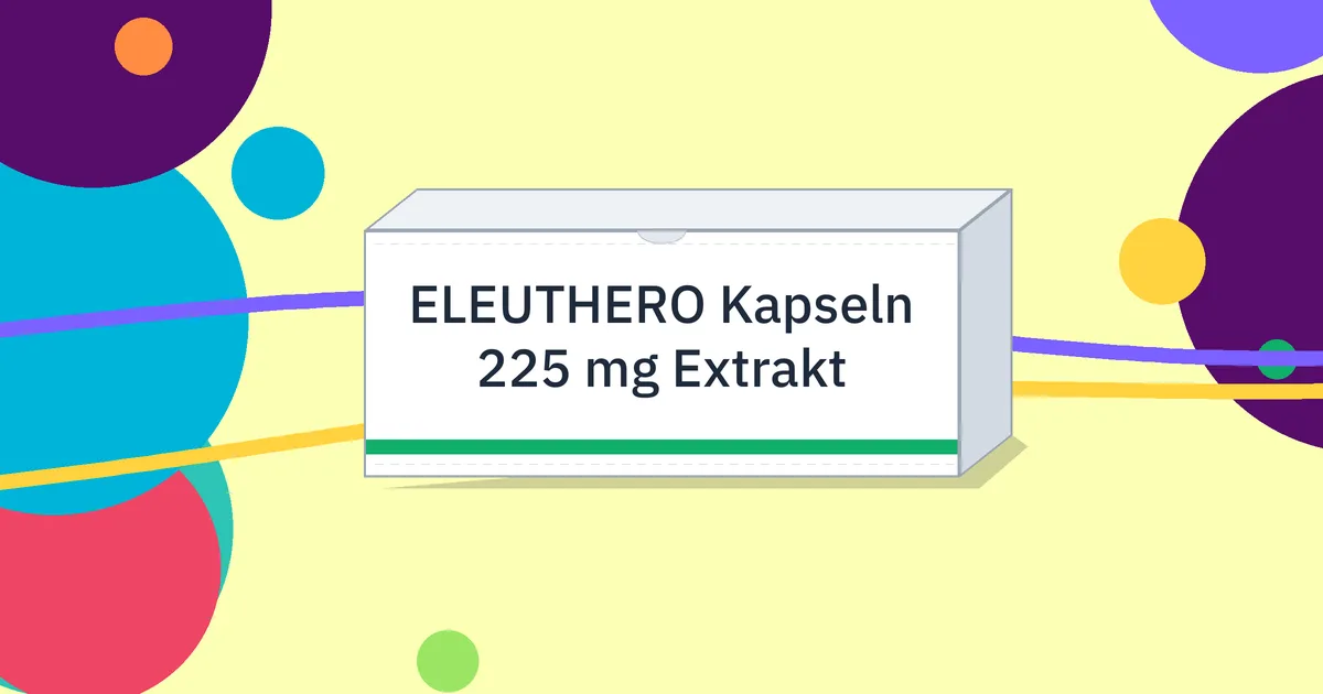 Symbolbild: Packung mit der Aufschrift ELEUTHERO Kapseln 225 mg Extrakt (PZN 17943409) – Verfügbarkeit und Bezug in Apotheken in Frankfurt am Main