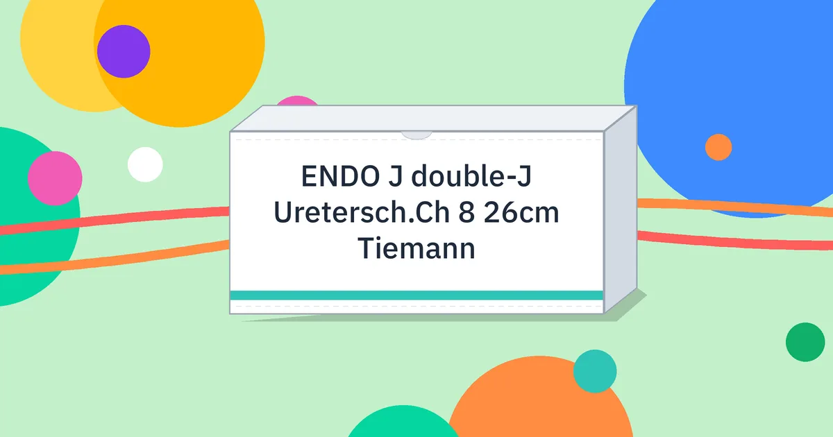 Symbolbild: Packung mit der Aufschrift ENDO J double-J Uretersch.Ch 8 26cm Tiemann (PZN 00438630) – Verfügbarkeit und Bezug in Apotheken in Frankfurt am Main