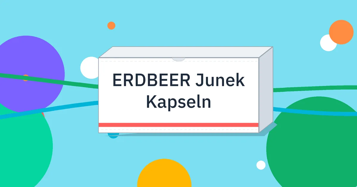 Symbolbild: Packung mit der Aufschrift ERDBEER Junek Kapseln (PZN 10052529) – Verfügbarkeit und Bezug in Apotheken in Frankfurt am Main
