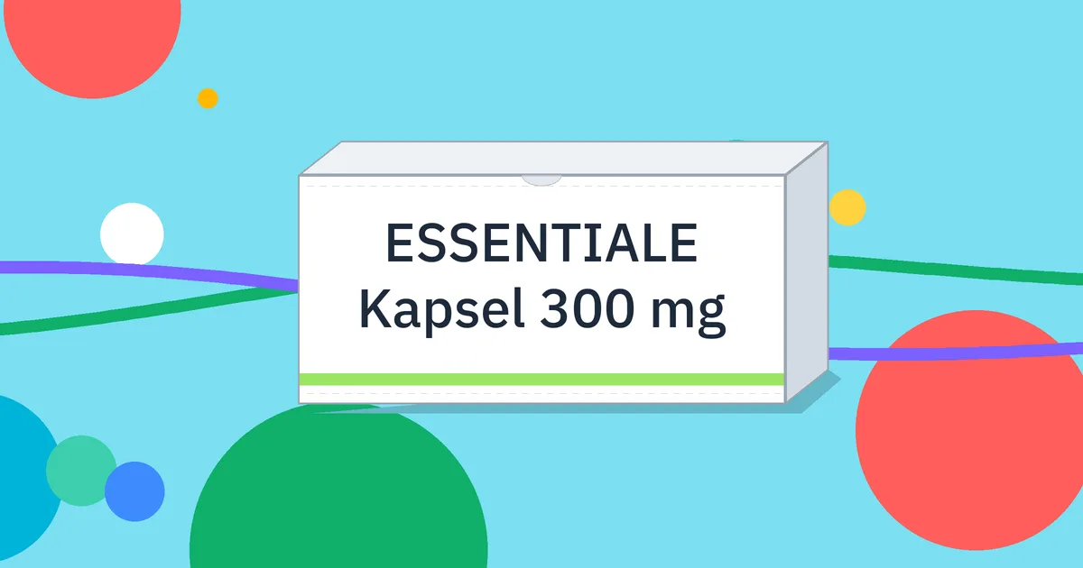 Symbolbild: Packung mit der Aufschrift ESSENTIALE Kapsel 300 mg (PZN 15634288) – Verfügbarkeit und Bezug in Apotheken in Frankfurt am Main