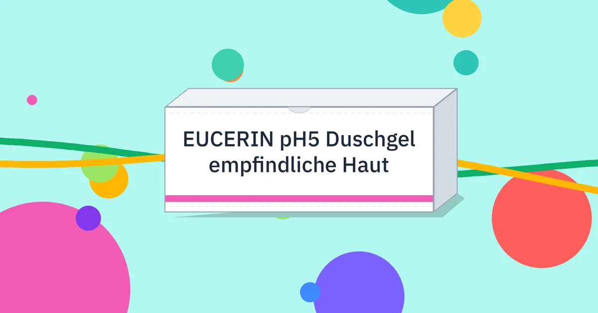 Symbolbild: Packung mit der Aufschrift EUCERIN pH5 Duschgel empfindliche Haut (PZN 15389771) – Verfügbarkeit und Bezug in Apotheken in Frankfurt am Main