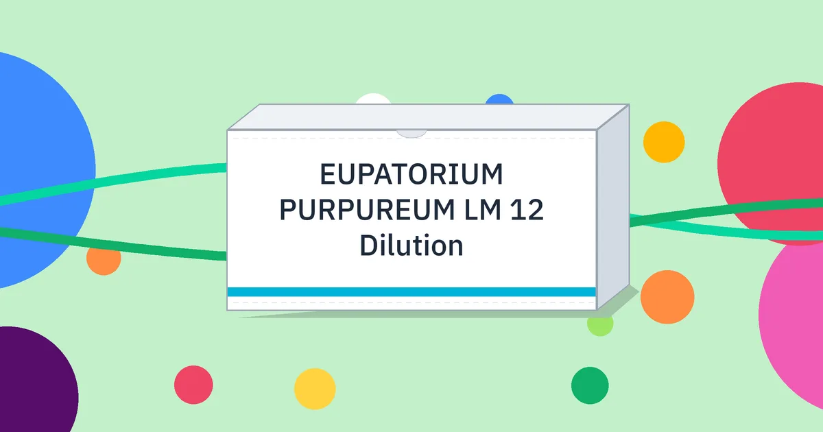 Symbolbild: Packung mit der Aufschrift EUPATORIUM PURPUREUM LM 12 Dilution (PZN 13481389) – Verfügbarkeit und Bezug in Apotheken in Frankfurt am Main