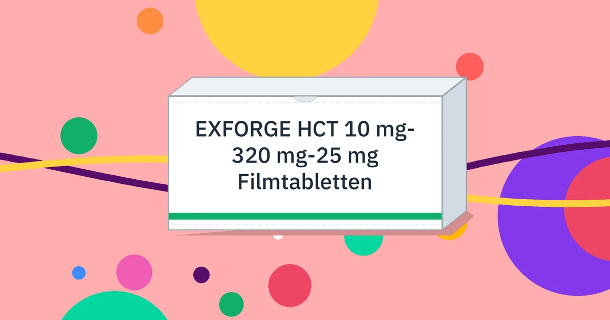 Symbolbild: Packung mit der Aufschrift EXFORGE HCT 10 mg-320 mg-25 mg Filmtabletten (PZN 17523162) – Verfügbarkeit und Bezug in Apotheken in Frankfurt am Main